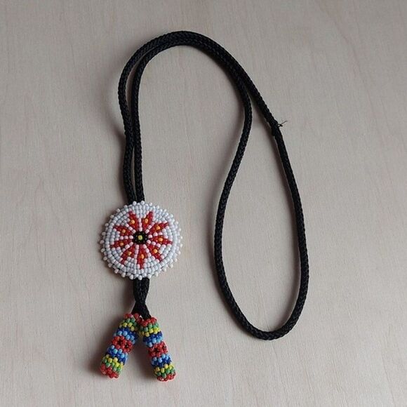 Handmade | Jewelry | Nativetribal Boho Woven Seed Beads Bolo Necklace ...